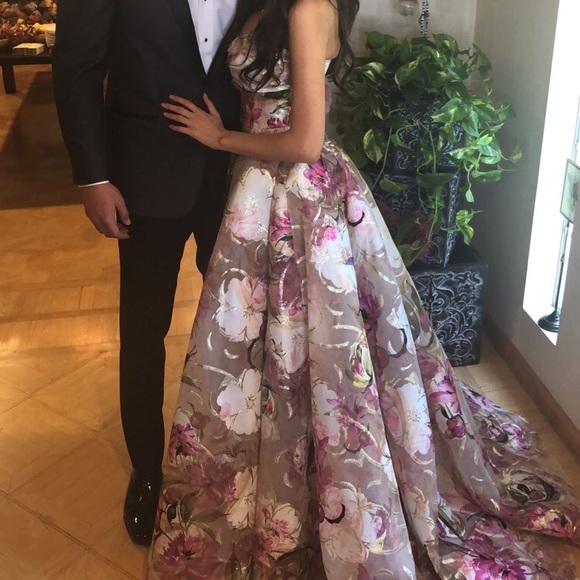MNM Couture | Dresses | Mnm Couture Floral Ballgown | Poshmark
